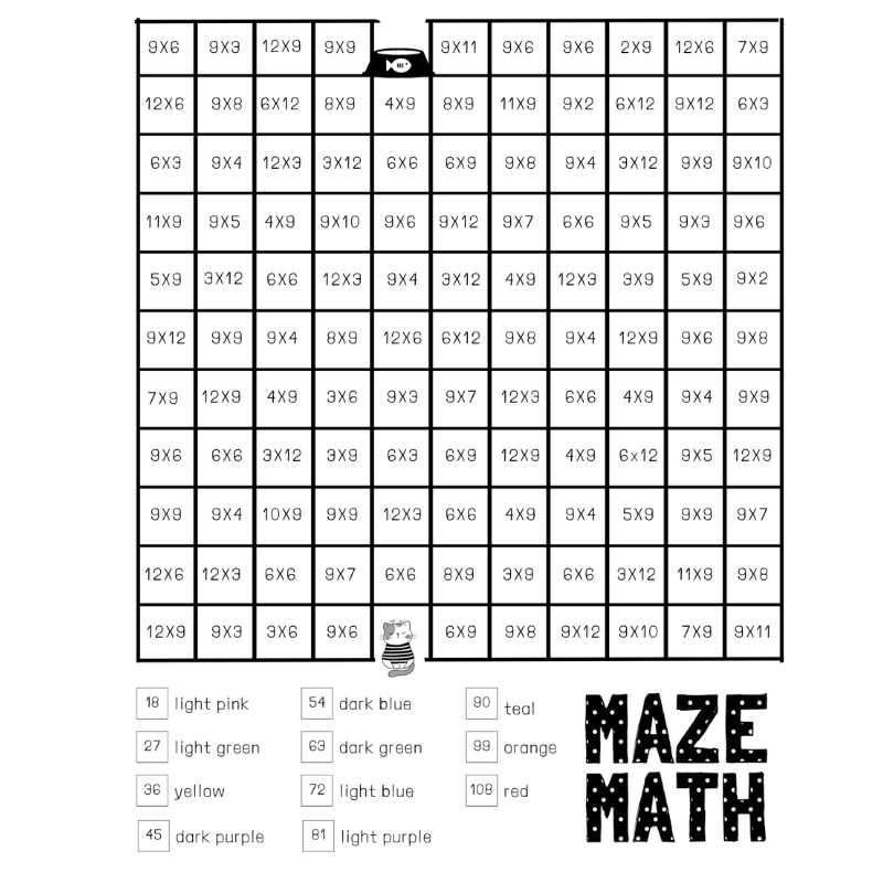 Color by Number Math Workbooks – AVA GREYSON